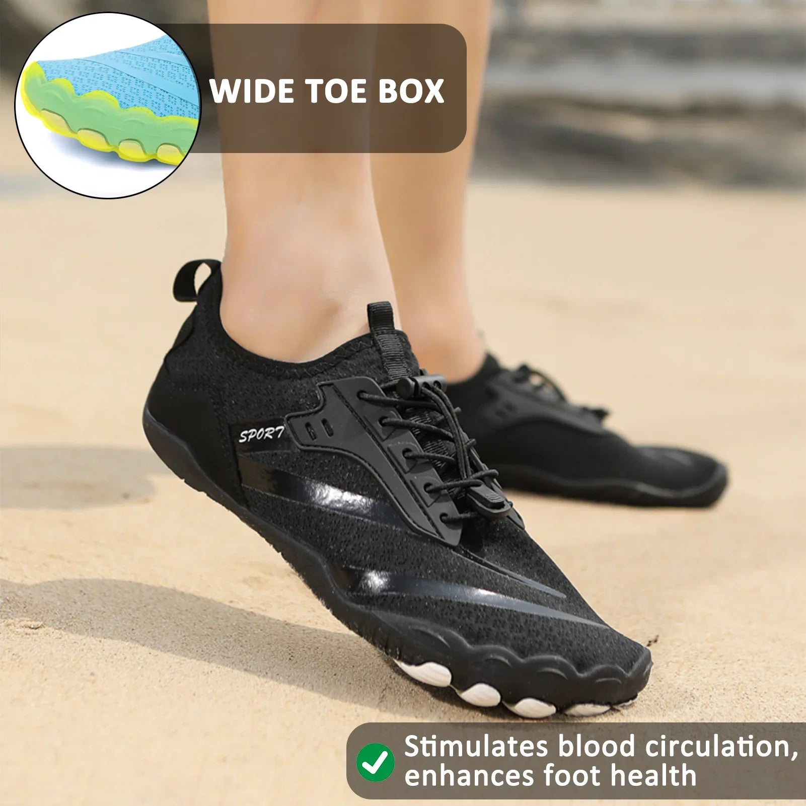 Outdoor Non-slip Swimming Water Shoe Hiking Five-finger Barefoot Shoes ...