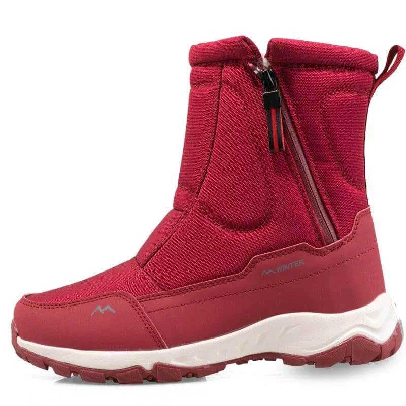 Women's Side Zip Waterproof Non-slip Wear-resistant Warm Winter Snow ...